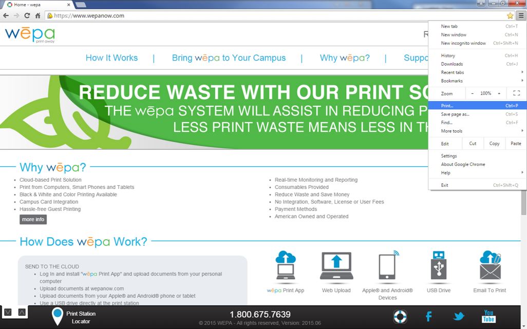 Print Webpage Https support wepanow
